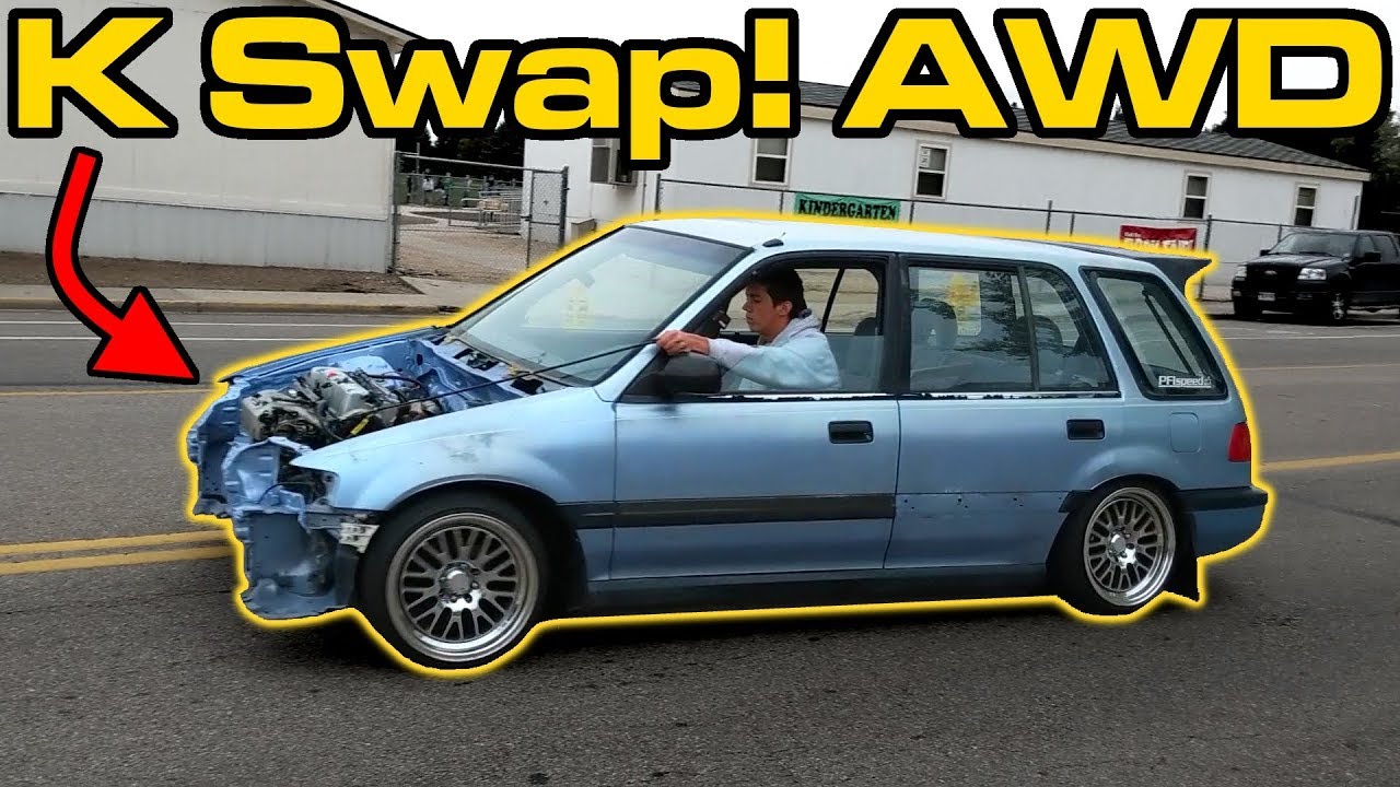 K Swap Civic Wagon First Drive! - BoostedBoiz Behind The Scenes - YouTube