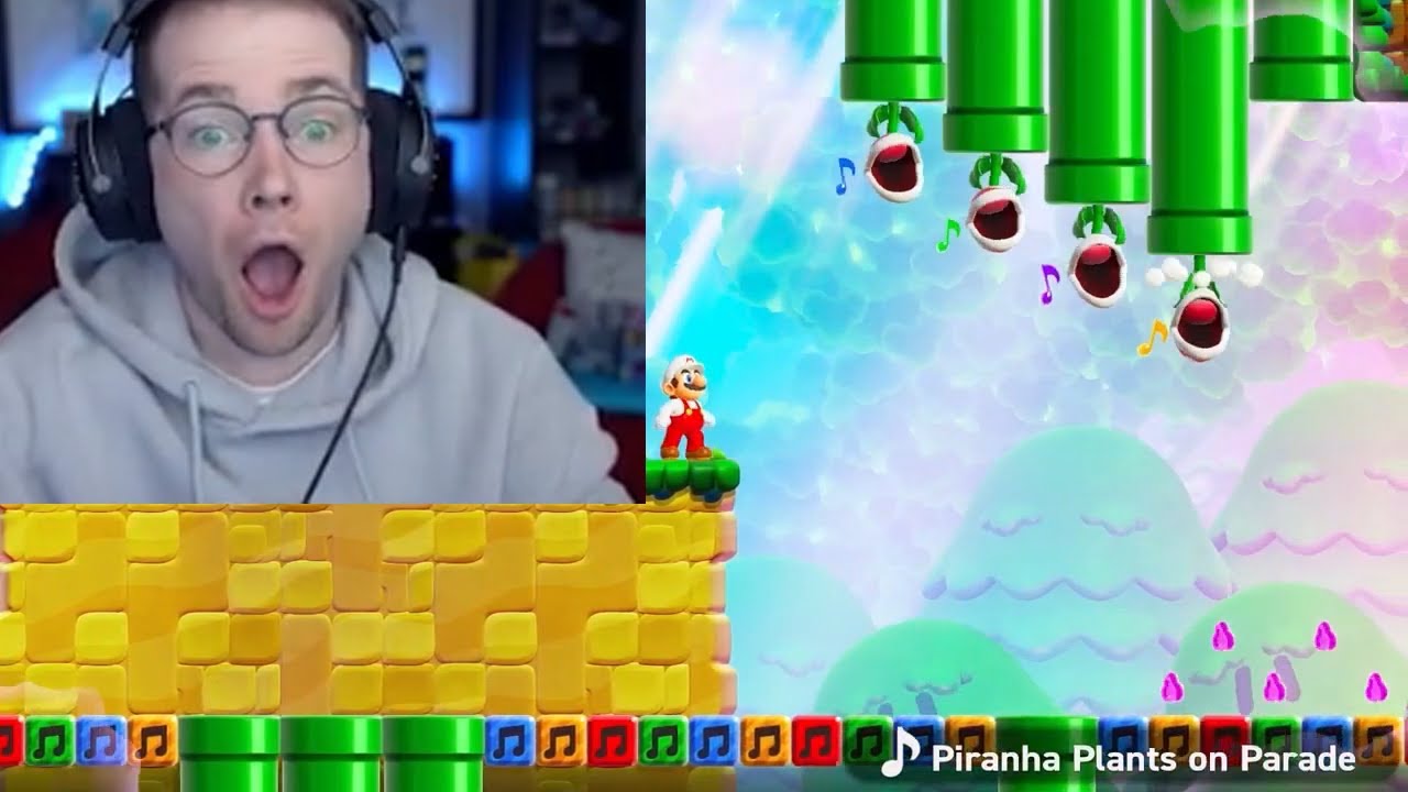 DanTDM Reacts To Piranha Plants On Parade (Super Mario Wonder) - YouTube