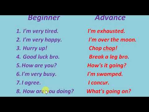 Basic vs advance english sentences - YouTube