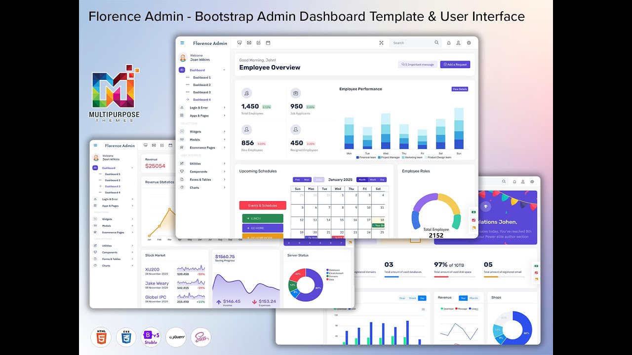 Boost Your Workflow with Bootstrap 5 Admin Dashboard of Florence Admin ...