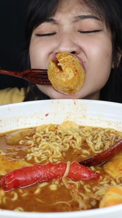 MUKBANG MIE KUAH SEBLAK PEDAS KOMPLIT - YouTube