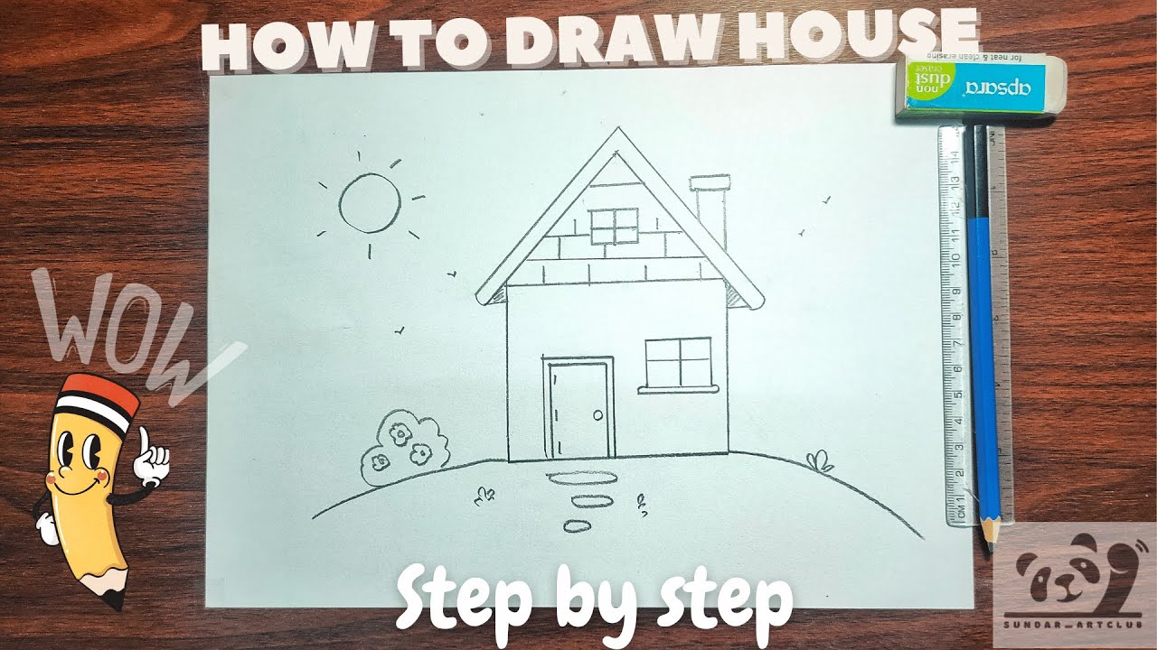 How to Draw House | Simple House | Step by Step - with Sundar ArtClub ...