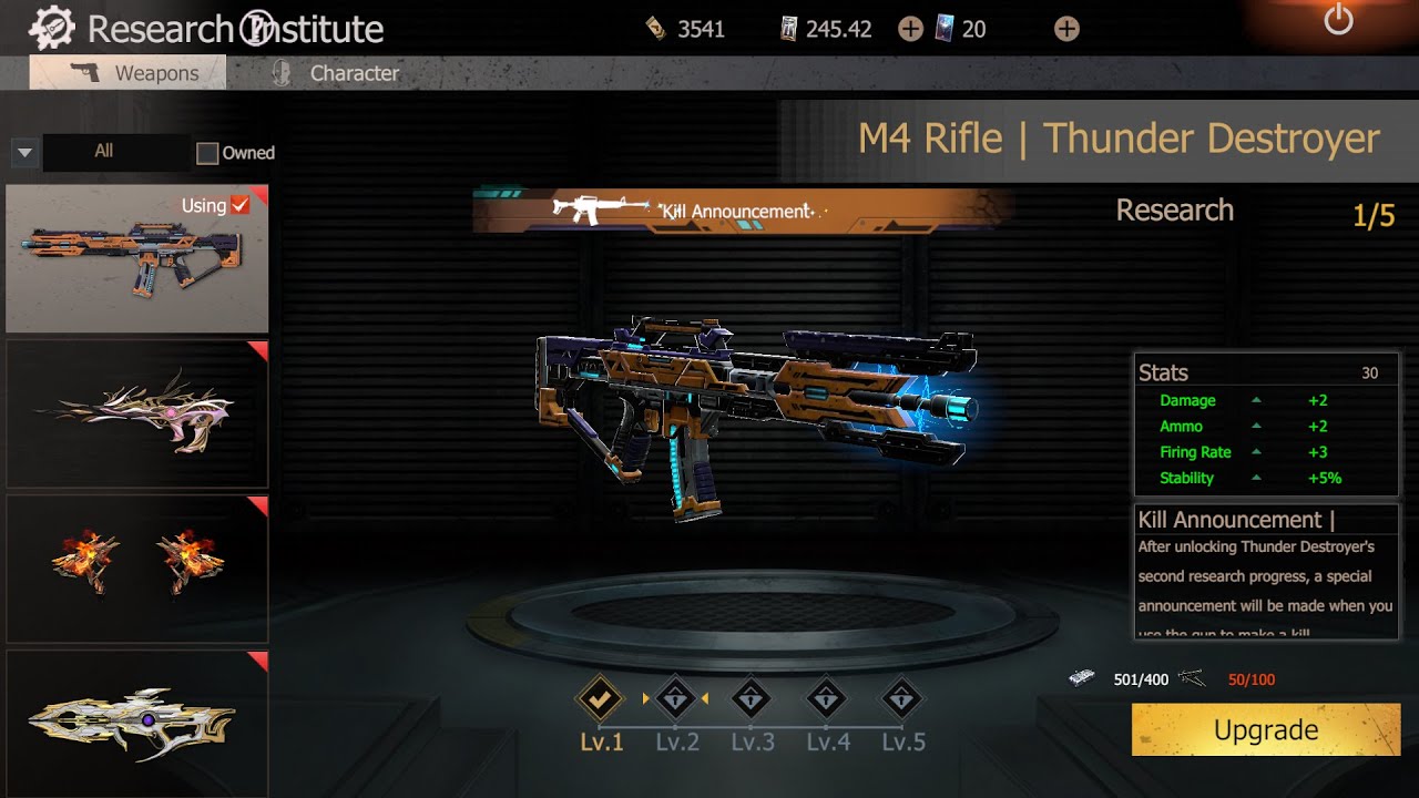 How to unlock M4 Thunder Destroyer - Last island of survival - Rust ...