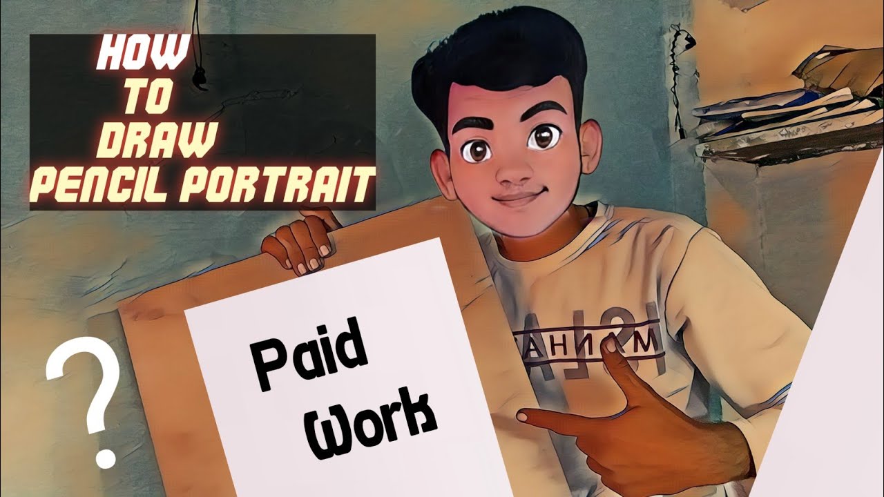 How To Draw Pencil Portrait 😊😊Paid Work....Marriage Gift - YouTube