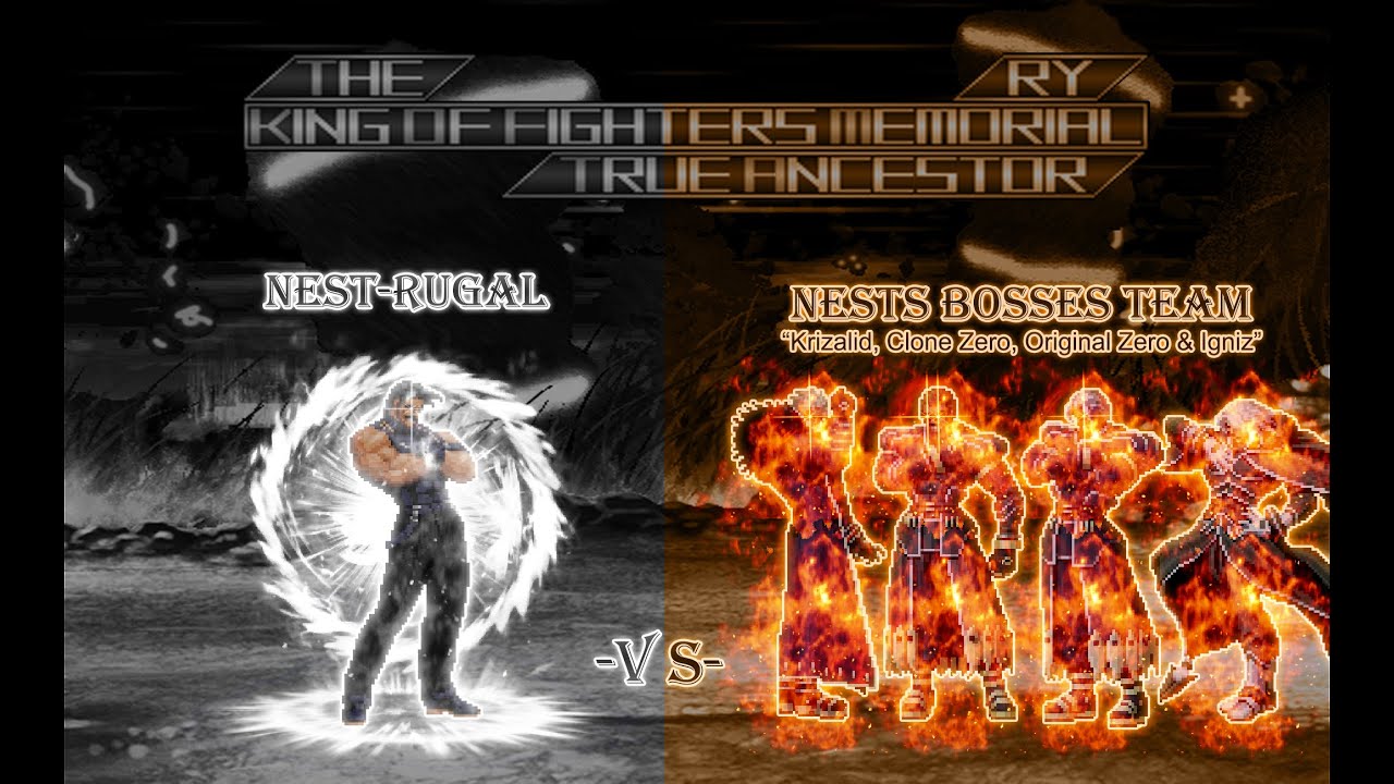 [KOF True Ancestor] Nest-Rugal vs Nests Bosses Team - YouTube