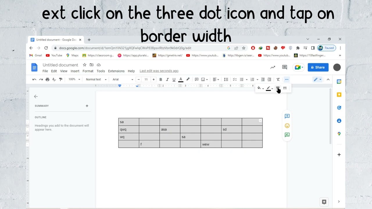 How To Remove Table Borders In Google Docs YouTube How To Remove Table Borders In Google Docs YouTube