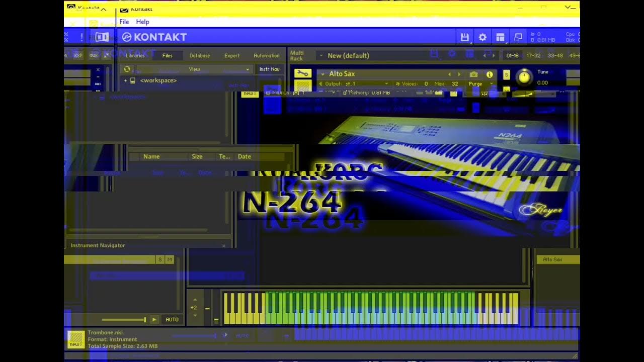 Alto Sax - korg N264 (Samples kontakt 6) - YouTube
