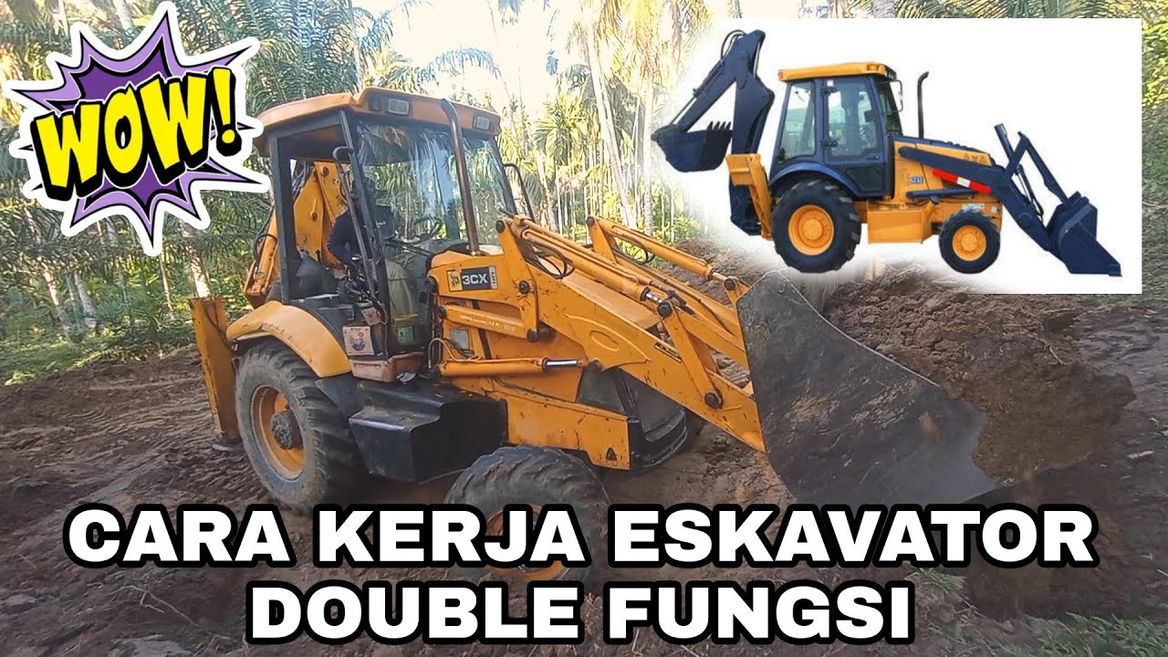 Alat berat multifungsi ada 2 fungsi satu alat eskavator dan dozer - YouTube