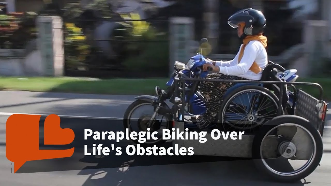 Paraplegic's dream bike ride - YouTube