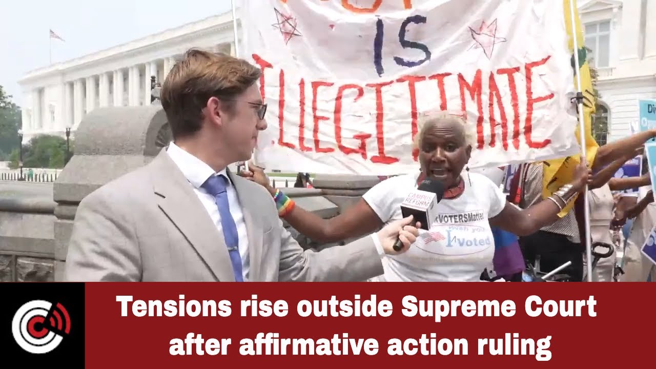 Tensions rise outside Supreme Court after affirmative action ruling ...