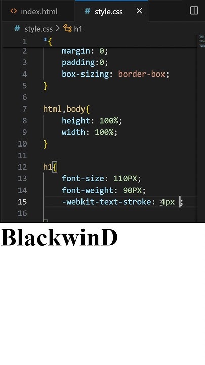 Border on Text | Text Stroke | HTML CSS JS Animation and Effects #css #webdevelopment - YouTube