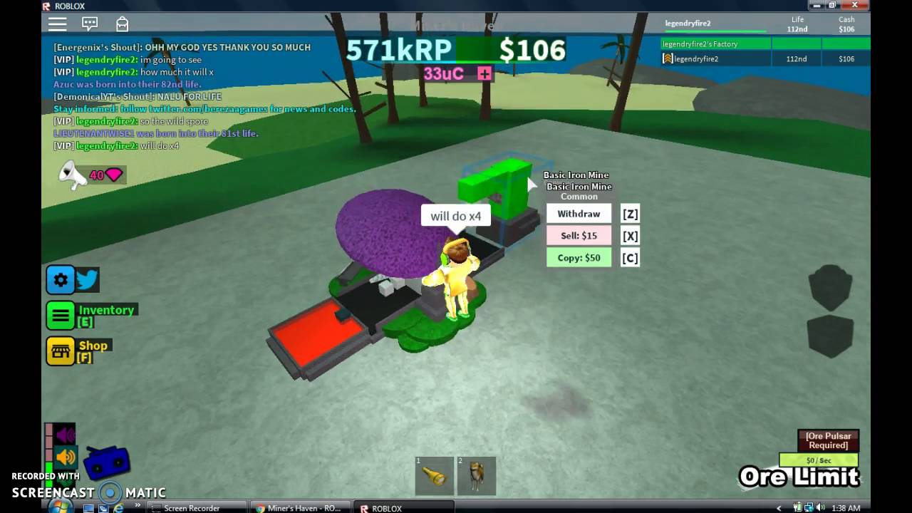 Roblox Miners Haven-WIld Spore Review! - YouTube