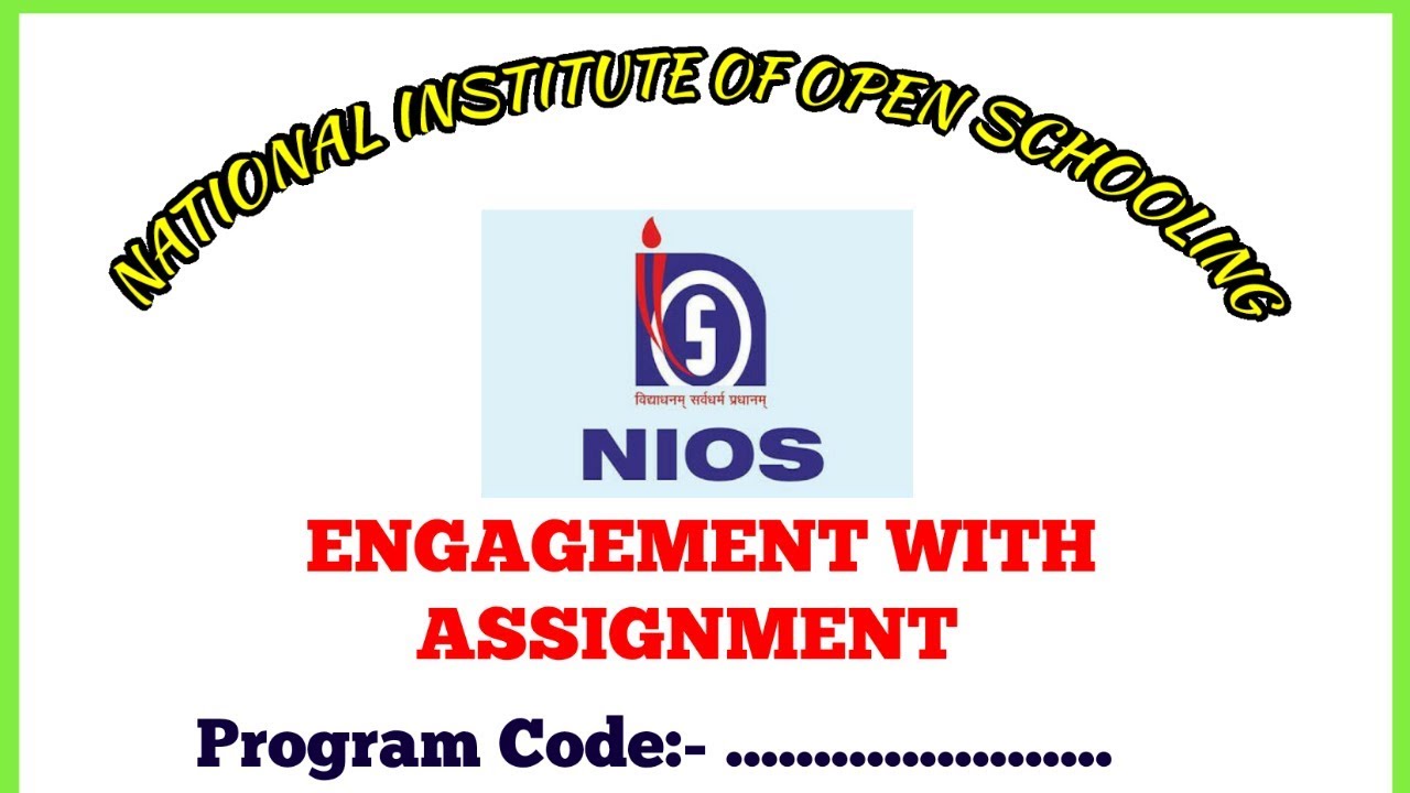 NIOS D.EL.ED ASSIGNMENT FIRST, MIDDLE,LAST PAGE FOR HINDI,ENGLISH AND ...
