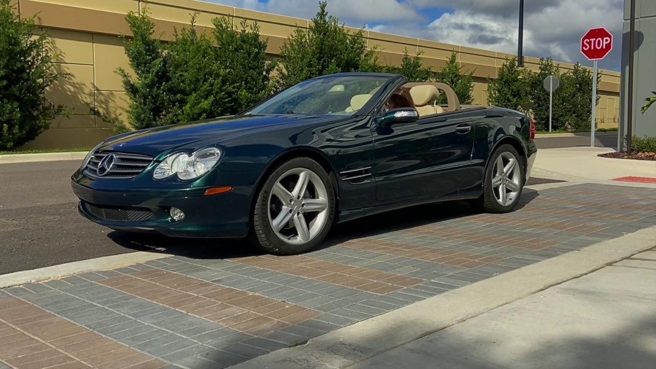 2005 Mercedes Benz SL500 Cold Start, Top & Suspension Operation - YouTube