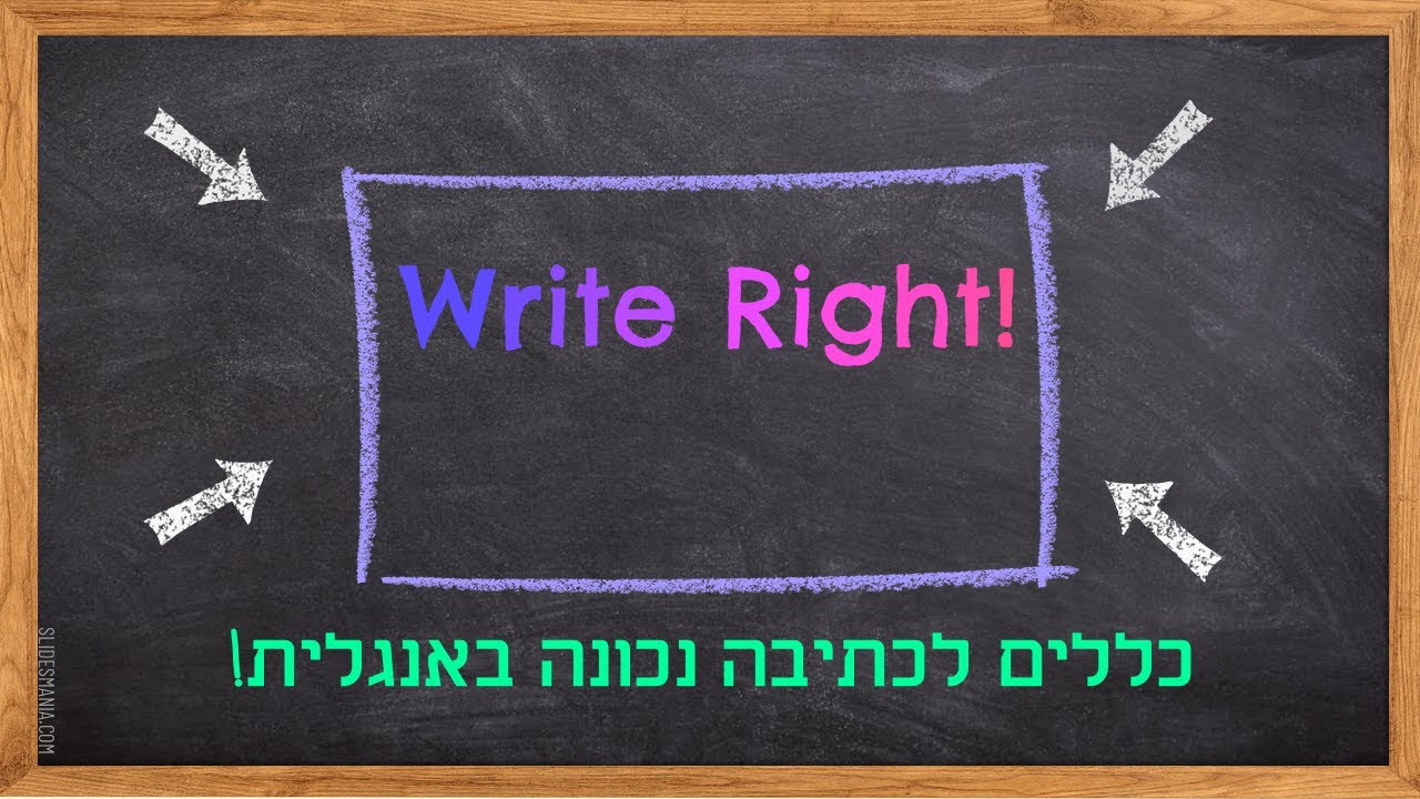 Write Right! - YouTube
