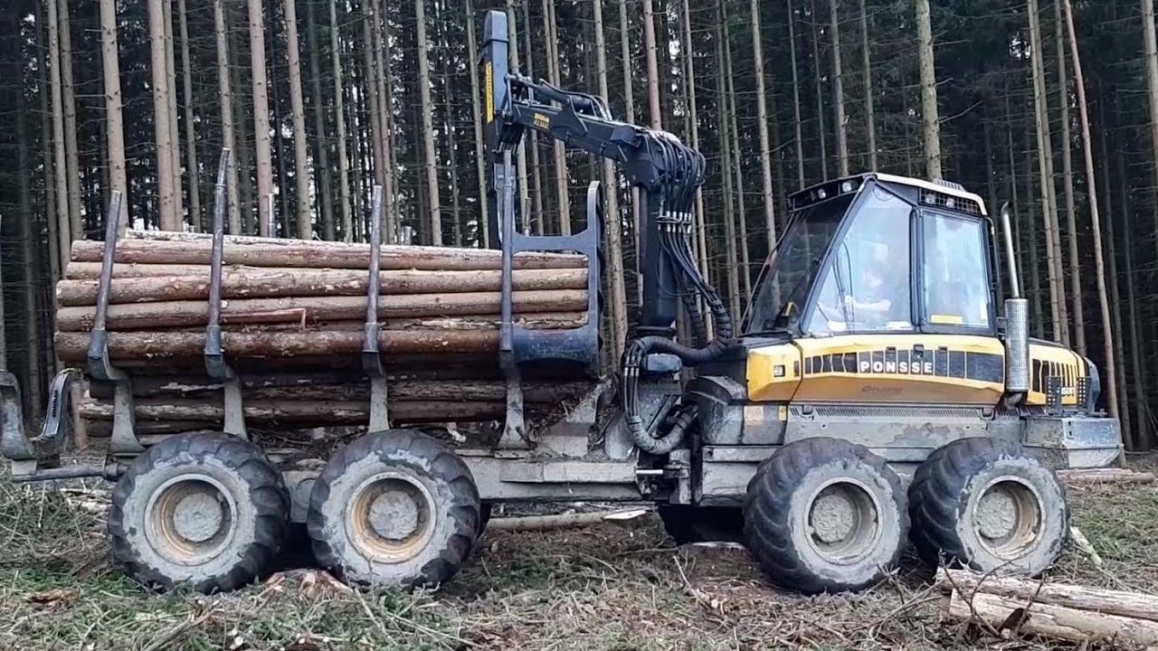 Forwarder Ponsse Wisent Action! - YouTube