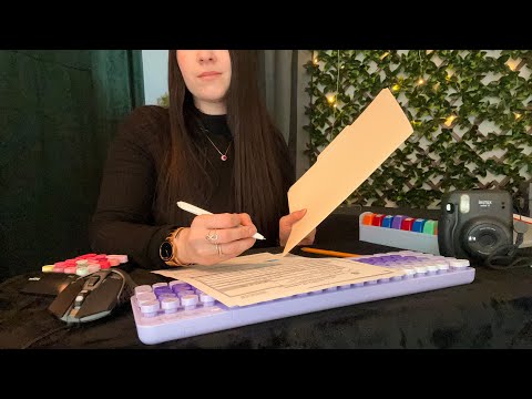 ASMR Applying For Your Passport | Typing, Writing, Page Turning, Photo, Stamps
