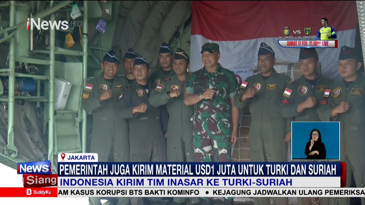 Indonesia Kirim Tim Inasar ke Turki-Suriah, Meliputi Tim Sar & Logistik ...