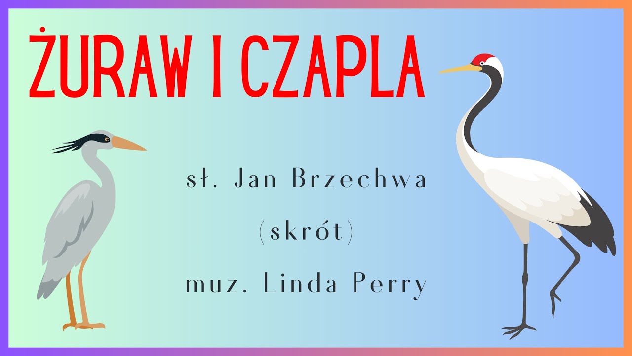 78. ŻURAW I CZAPLA, animowane piosenki, animacje dla dzieci (aktywne ...