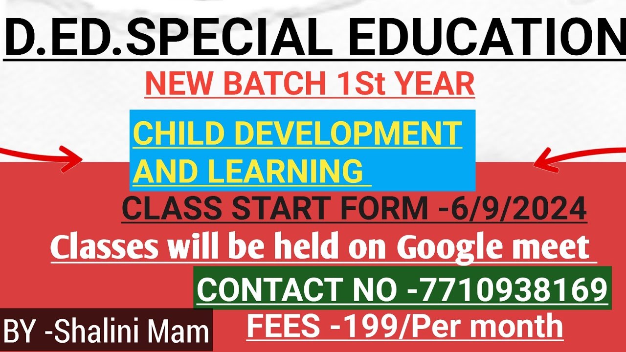 ONLLION CLASS INFORMATION|| 1st YEAR COMPLETE CLASS ||CHILD DEVELOPMENT ...