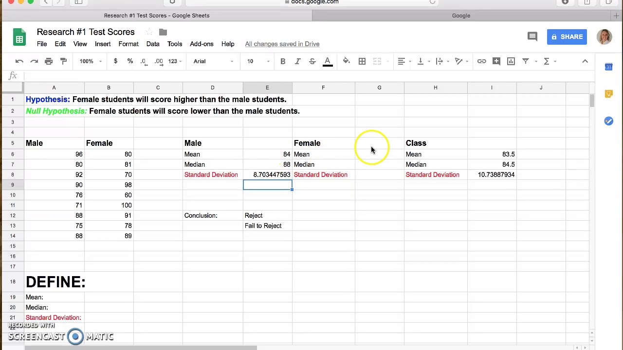 Mean Median And Standard Deviation Using Google Sheet YouTube Mean Median And Standard Deviation Using Google Sheet YouTube