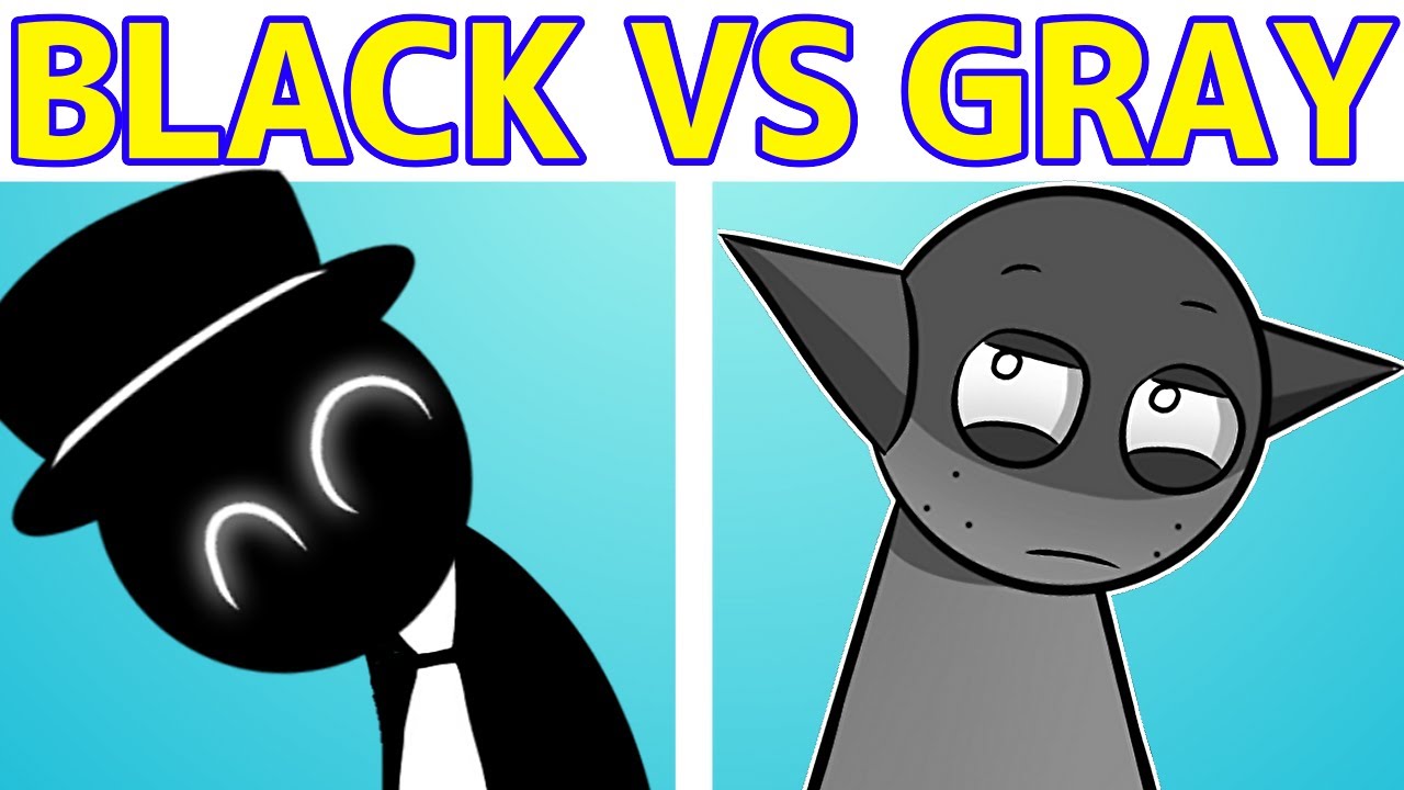 Friday Night Funkin Traumatized Sprunked BLACK VS GRAY【SPRUNKI】 - YouTube