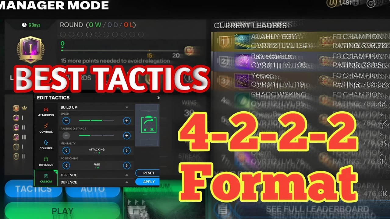 Best Manager Mode Tactics FC Mobile | 4-2-2-2 Formation - YouTube