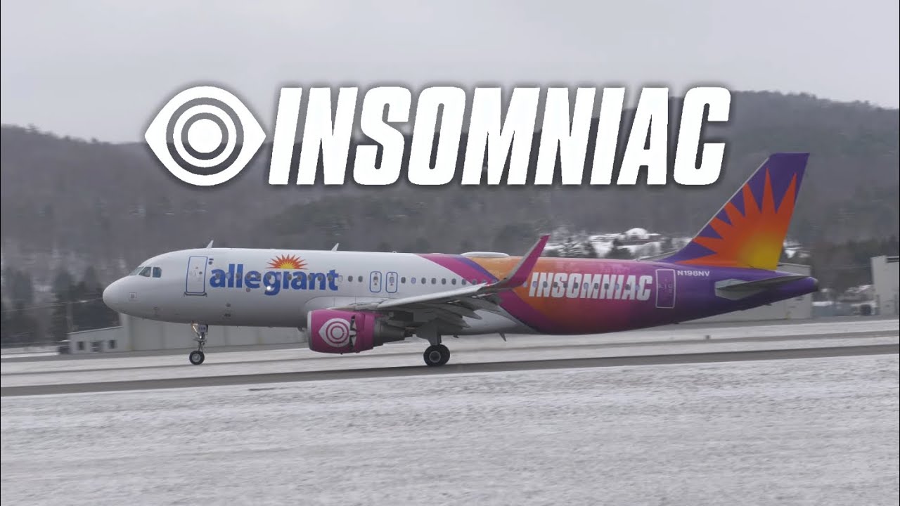 Allegiant Air A320 (Insomniac Livery) | Arrival (ELM/KELM) | [4K] - YouTube