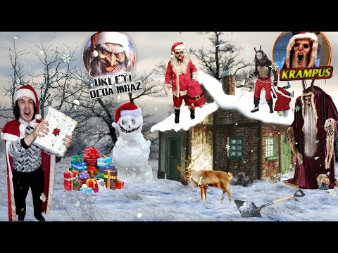 UKLETI DEDA MRAZ SE POTUKAO SA KRAMPUSOM!(pali su sa krova moje kuće i POČELI ME NAPADATI U SNJEGU)