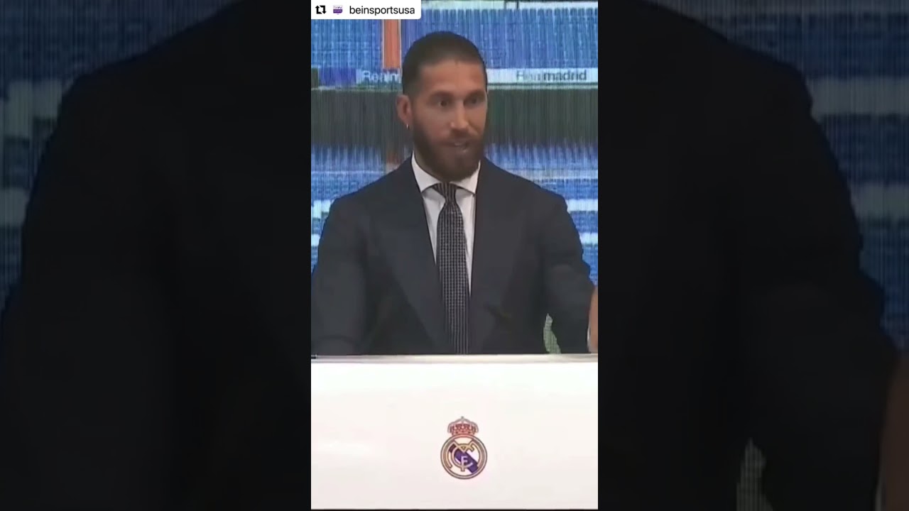Sergio Ramos cries during his farewell speech 😢 - YouTube