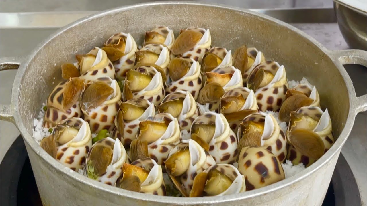 Sea snails steamed with sea salt.Recipes for many delicious dishes made ...