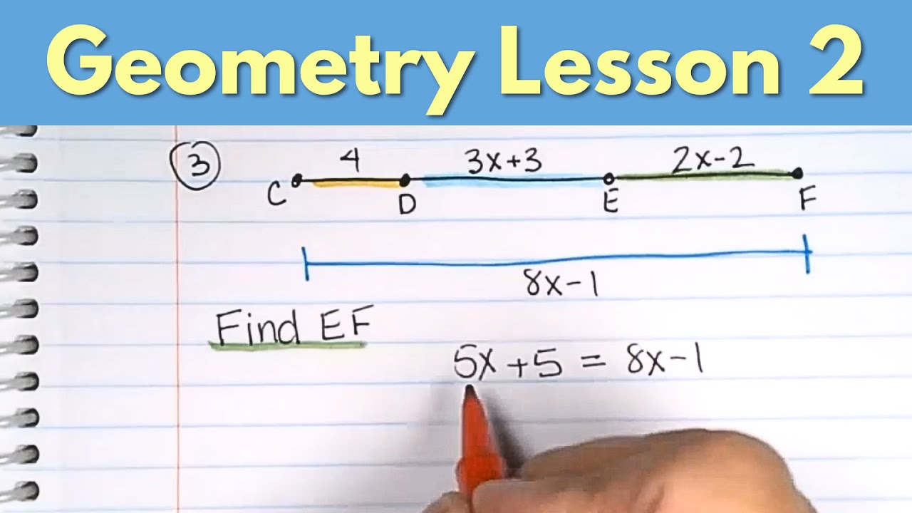 Segment Addition - Geometry Lesson 2 - YouTube