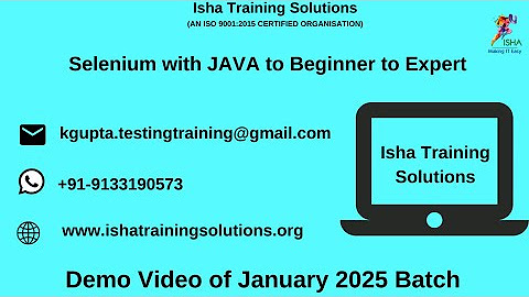 Selenium with java -2025 Jan 9pm Batch By Trupti Wani Mam - YouTube