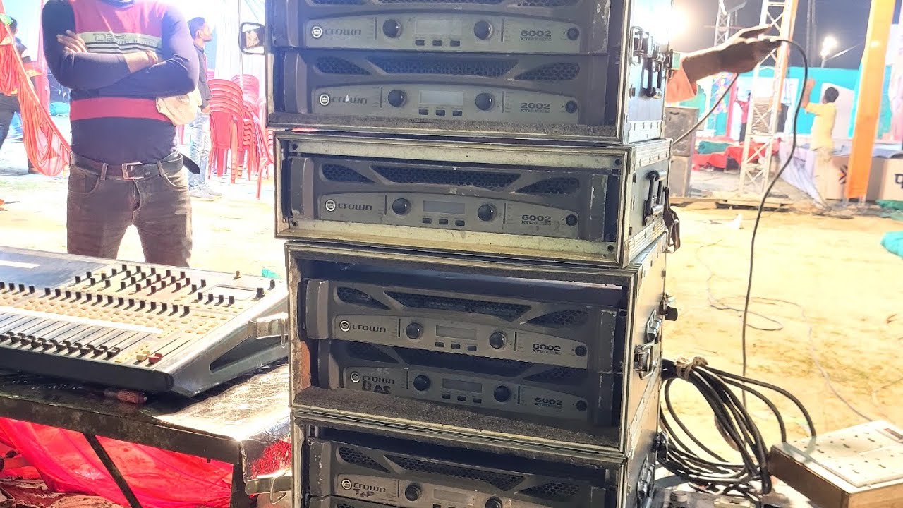 live sound setup in Bhagwat katha // how to setup live sound system in ...