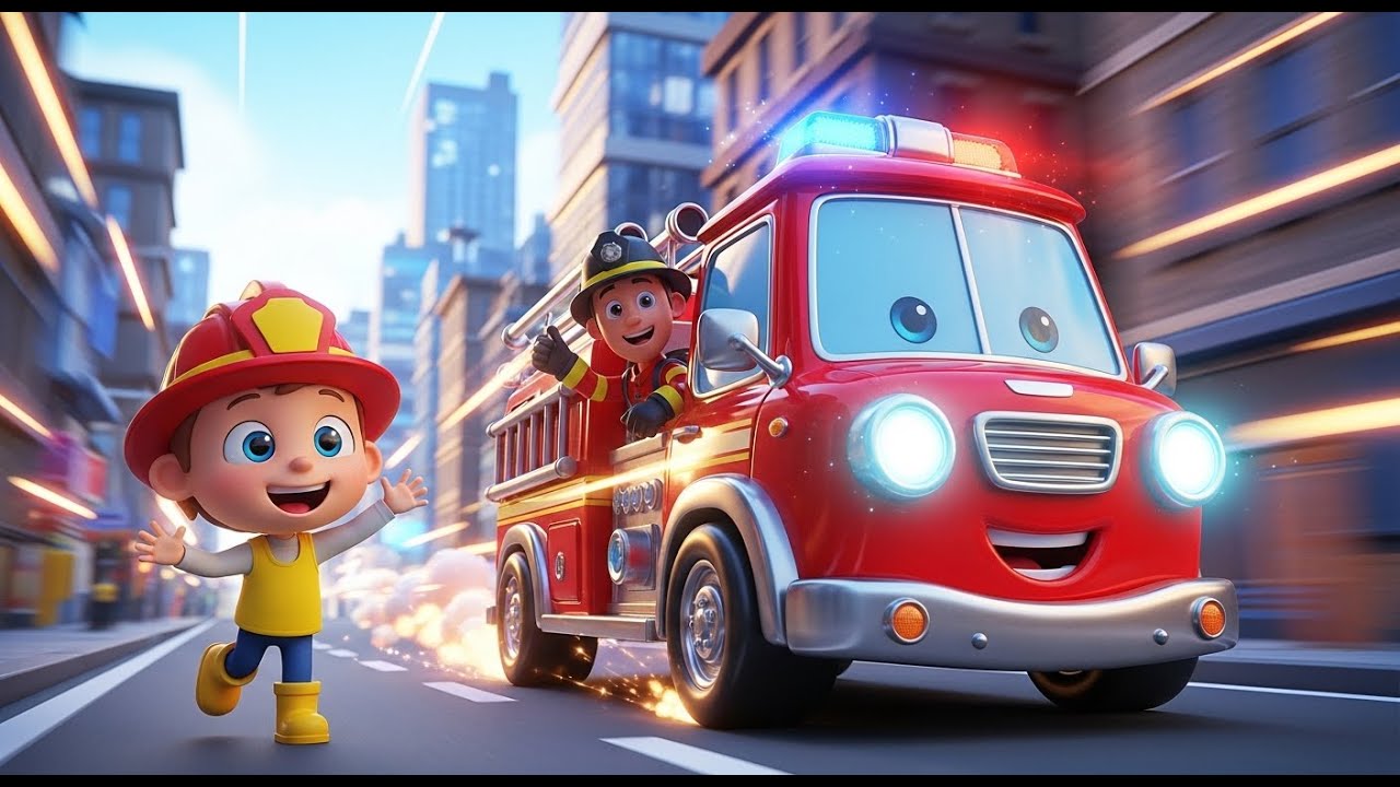 Fire Truck Loud and Bright | Fire Engine Song for Kids - YouTube