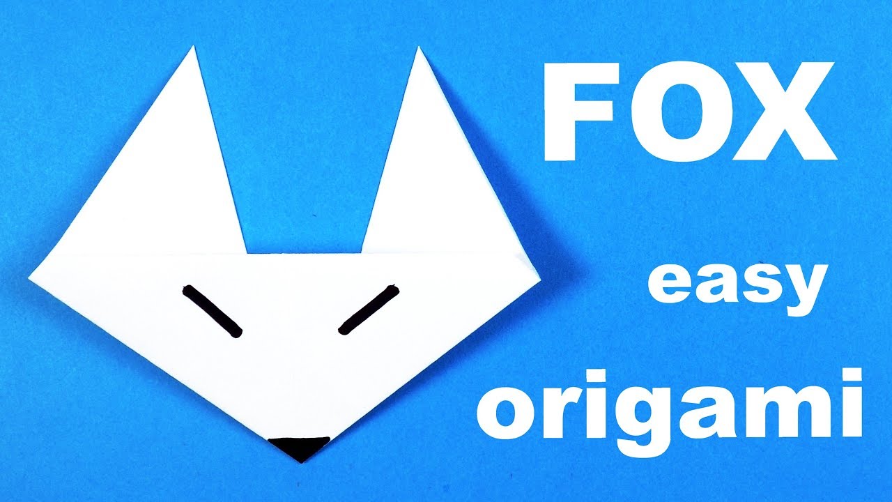How to make an origami fox face step by step - YouTube