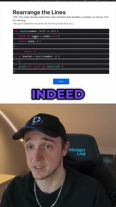 Rearrange The Swift Code 2 Shorts Swift Xcode Swiftui Ios Programming Coding Codingquiz