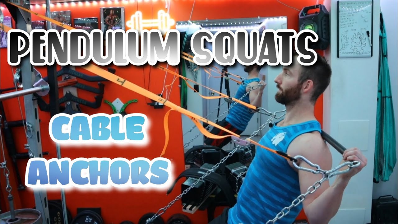 PENDULUM SQUATS W CABLE ANCHORS - YouTube