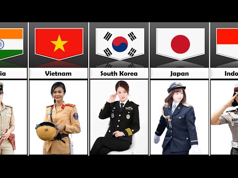 Female Police Uniform From Different Countries