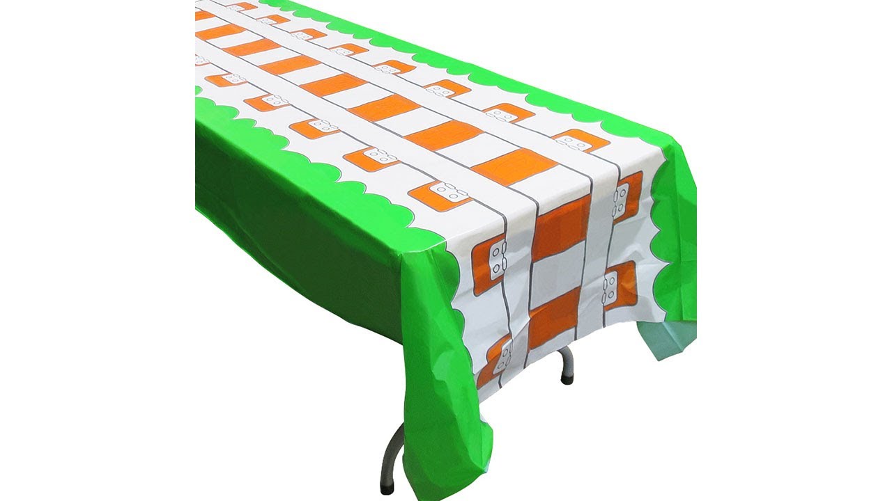 Discount Party Supplies - Train Track Table Covers - YouTube