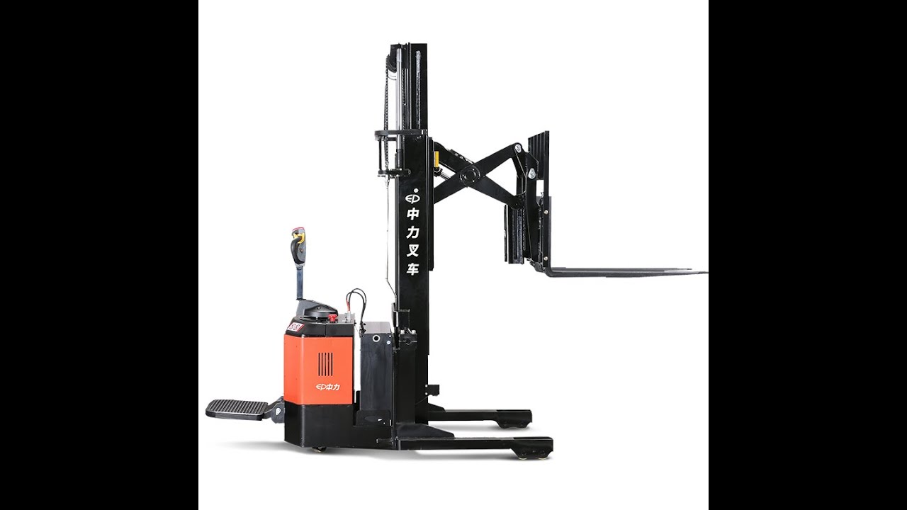 Xe nâng điện reach truck CQE15S - YouTube