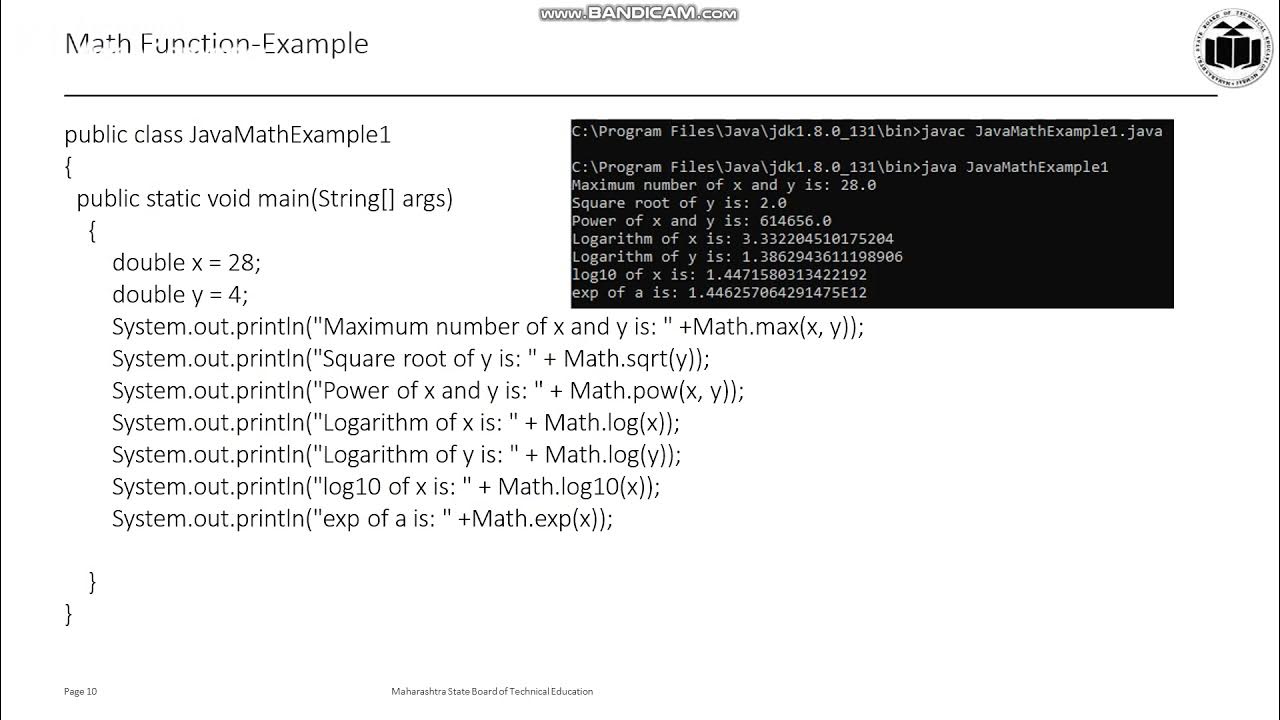 Math Class and its Methods in Java - YouTube