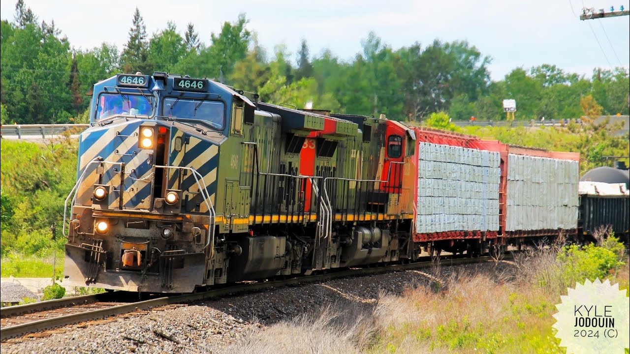 CN 450 BC Rail 4646 departs north bay 06,14,2024 - YouTube