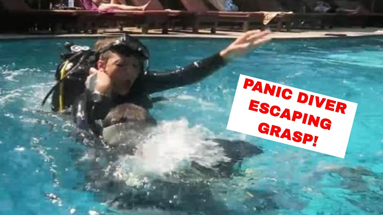 PADI Rescue Diver Exercise 2 - Panic Diver Releases - YouTube