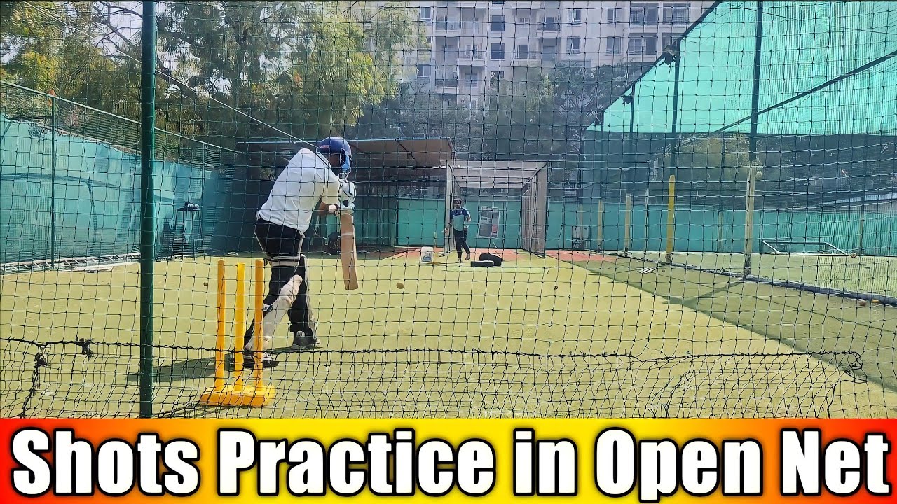 Open net cricket practice | cricket shots practice | knocking shots ...