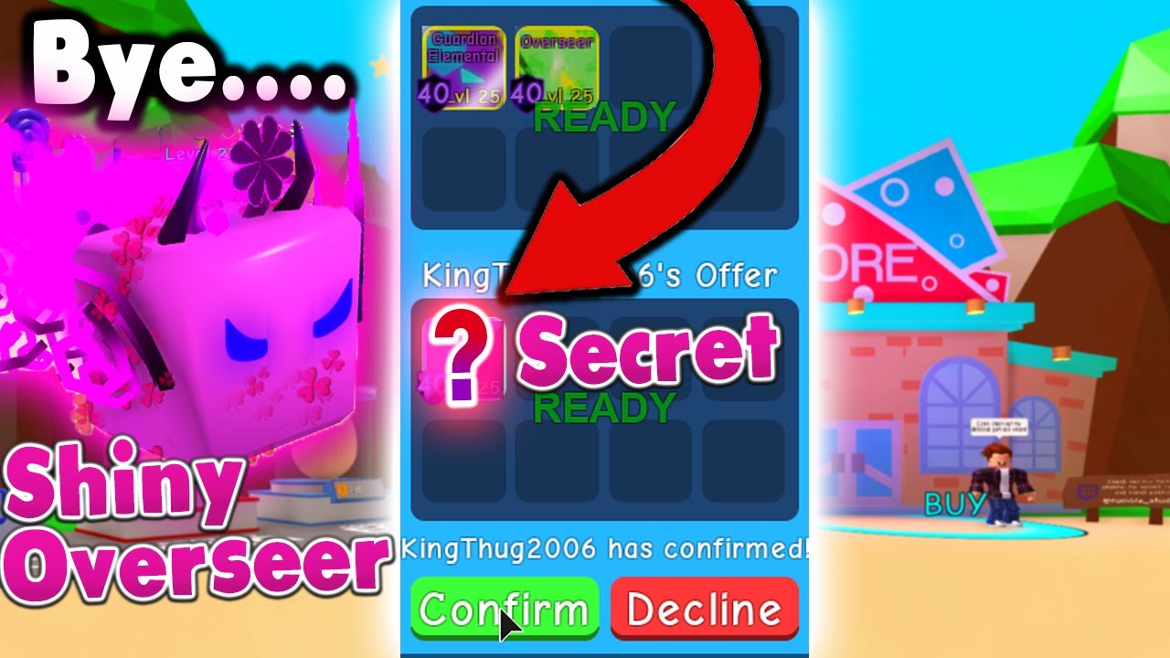 🙈Trading My New Shiny Overseer For Secret Pet in Bubble Gum Simulator ...