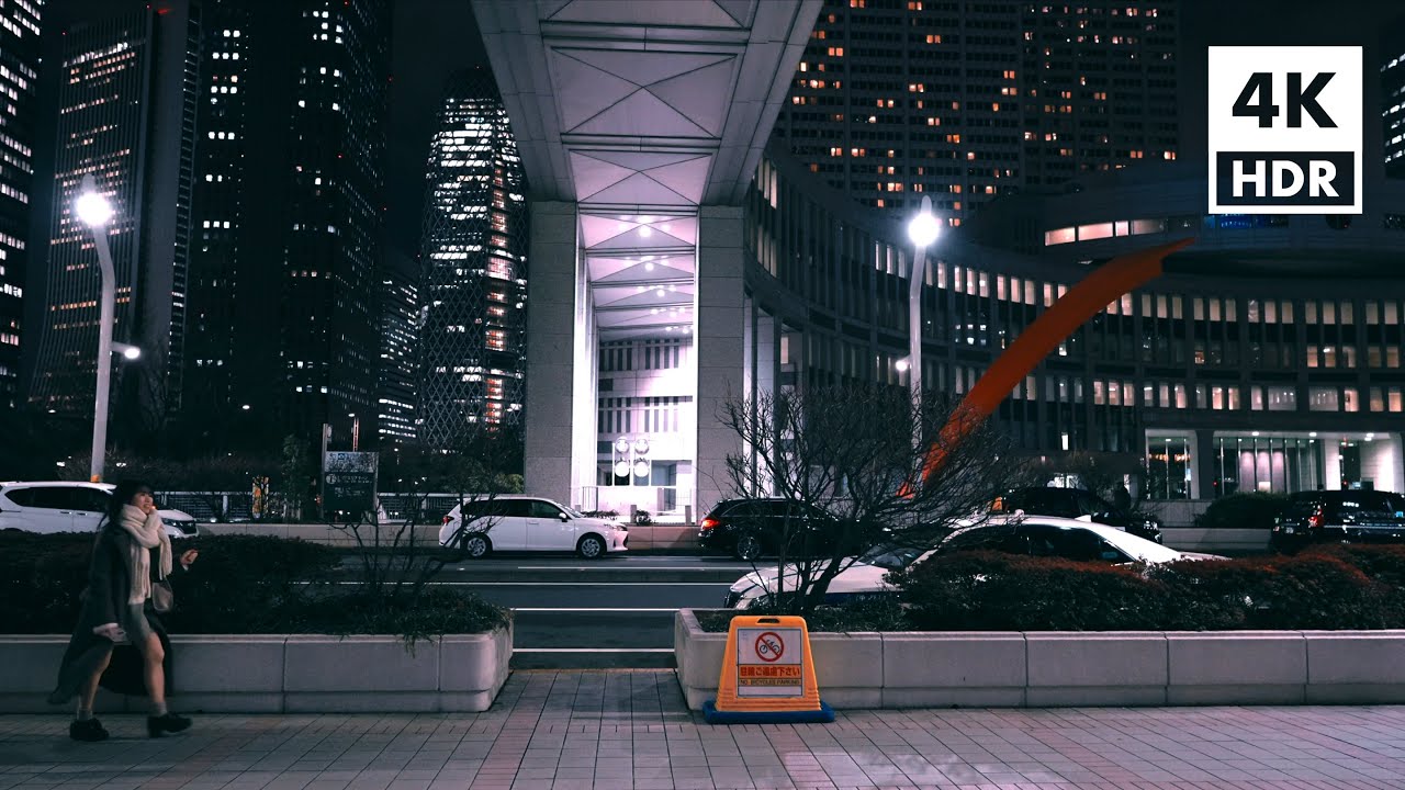Skyscrapers in Shinjuku at night | 4K HDR with Soundscapes of Japan ...
