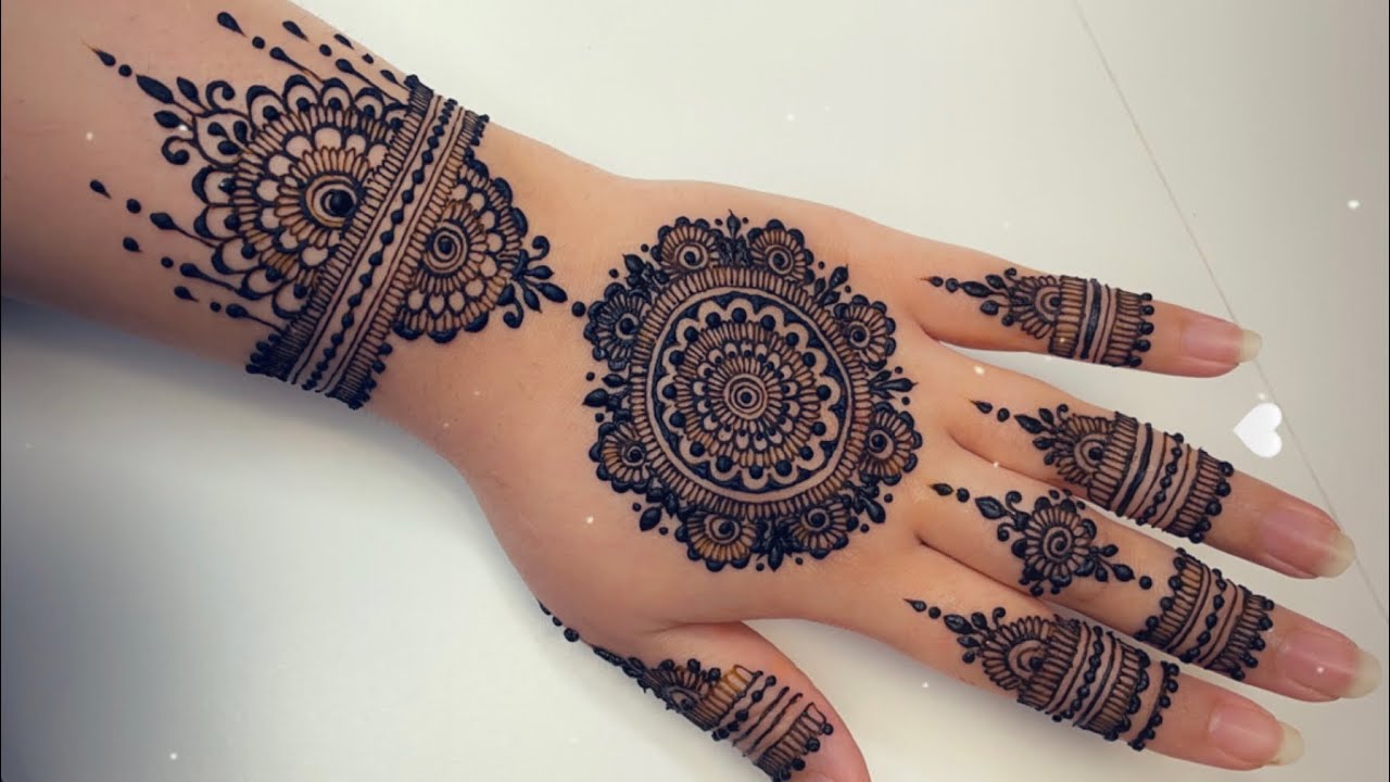 Easy Mandala Pakistani Henna design - YouTube