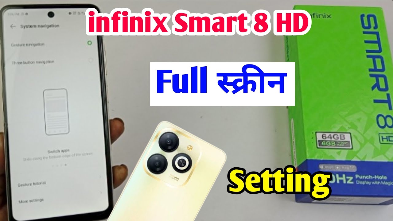 infinix smart 8 hd full screen setting / how to police screen infinix ...