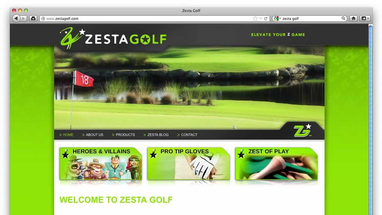 Website design Zesta Golf - YouTube